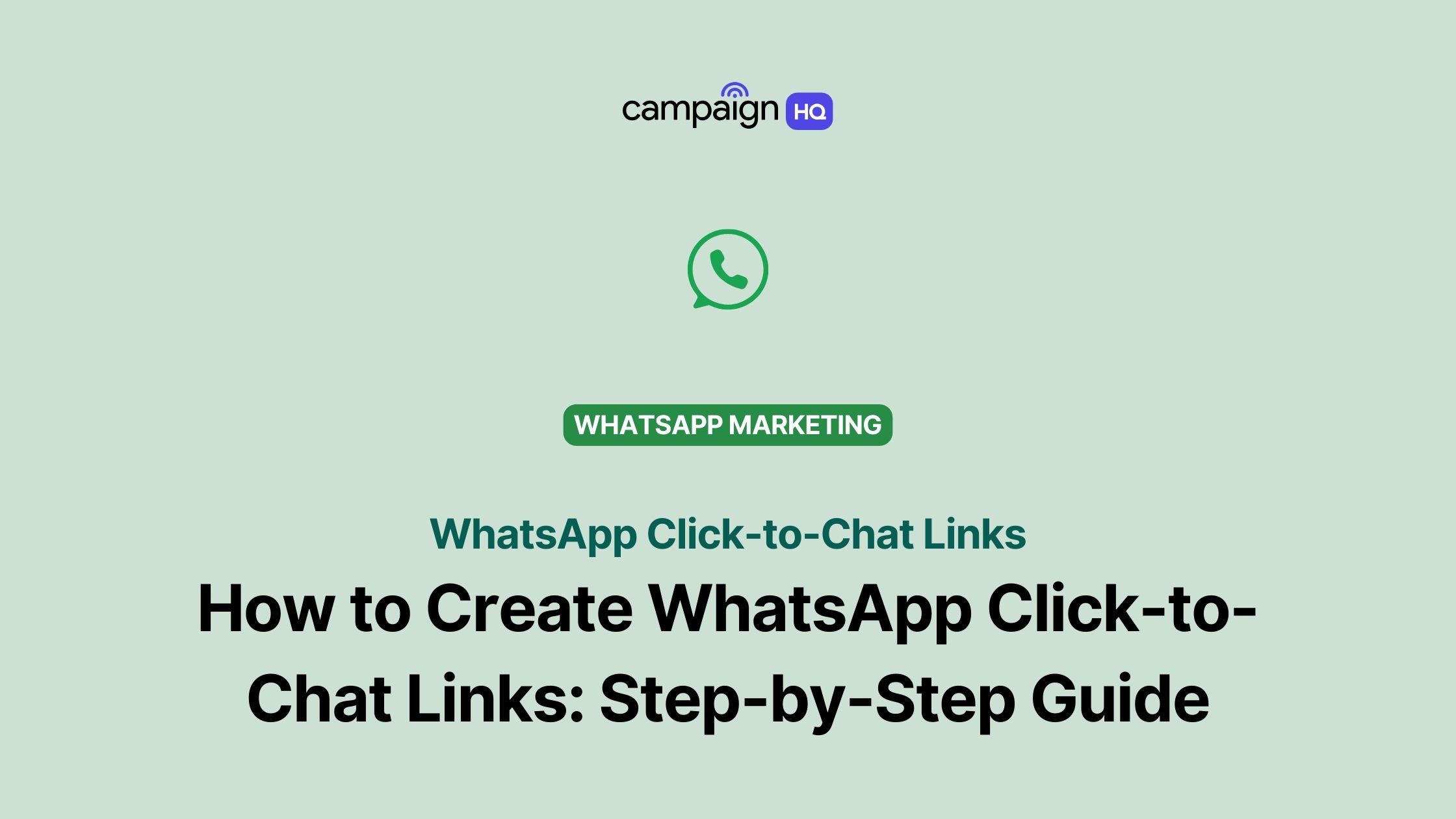 Click-to-Chat WhatsApp: Connect with Customers Instantly