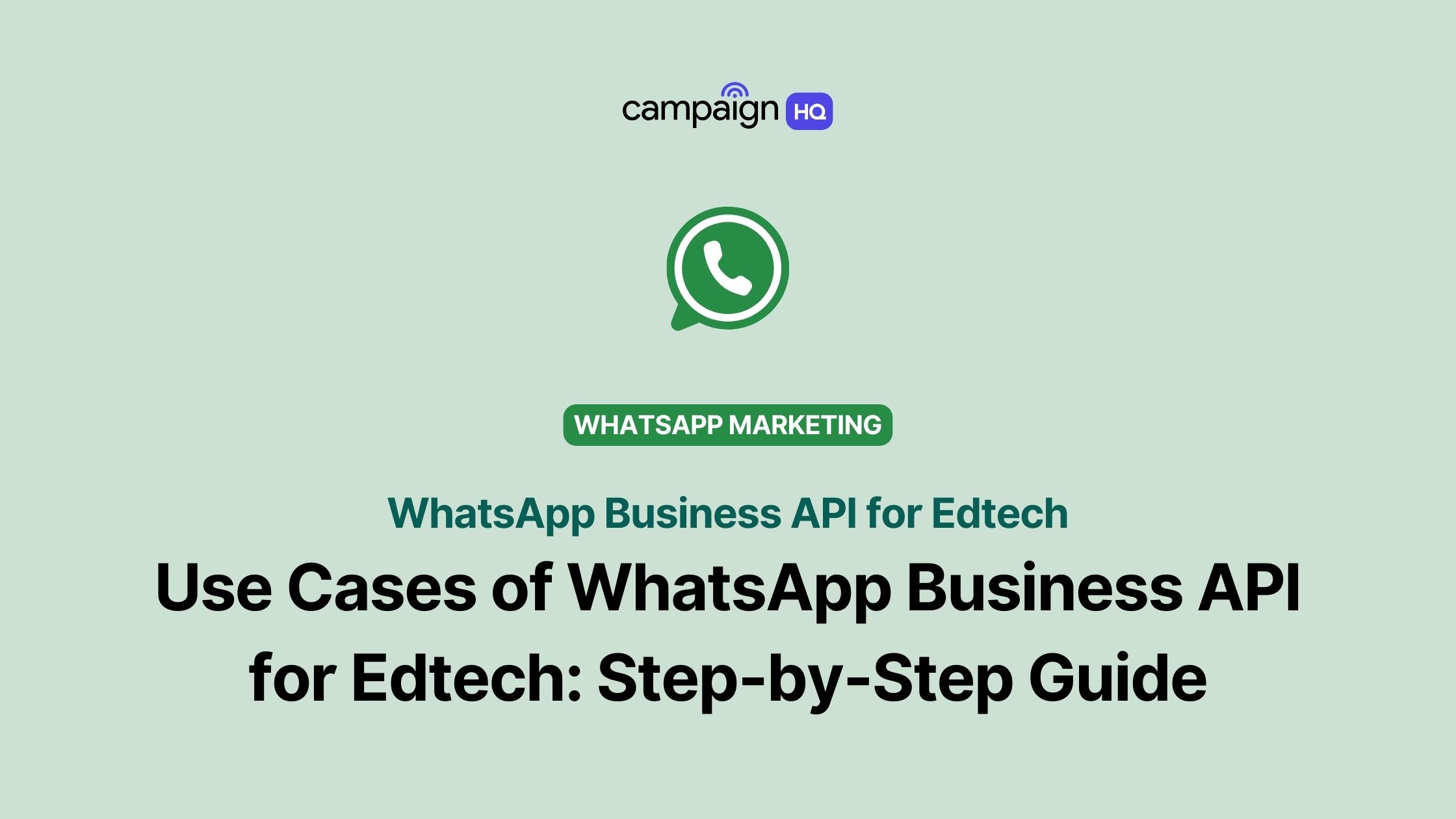 Use Cases of WhatsApp Business API for EdTech in 2025