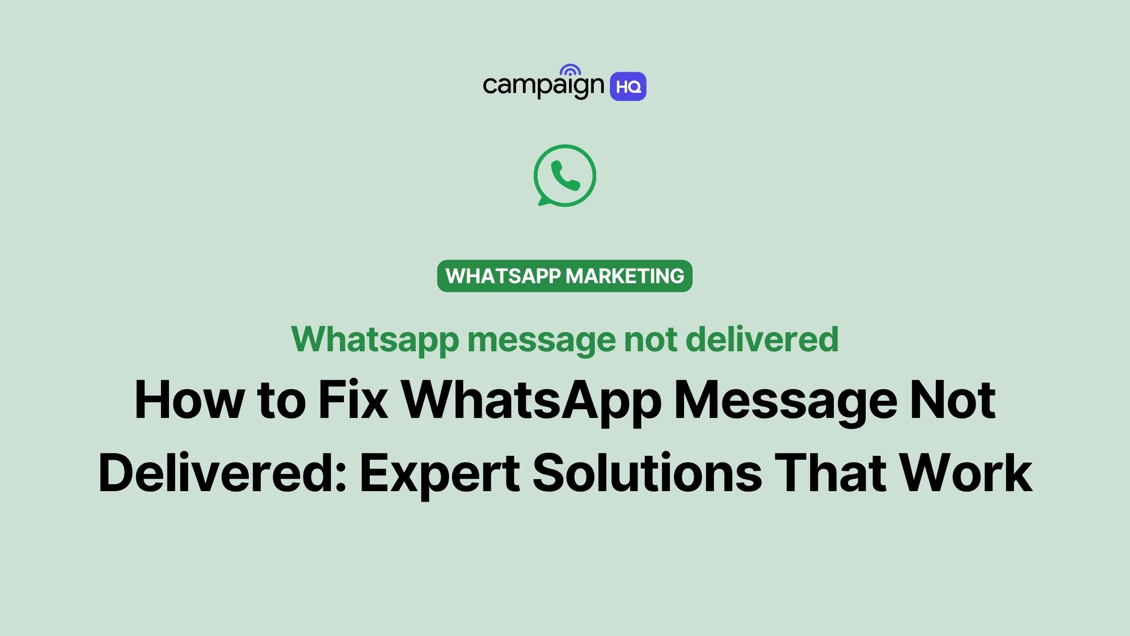 WhatsApp Message Not Delivered: Causes & Fixes