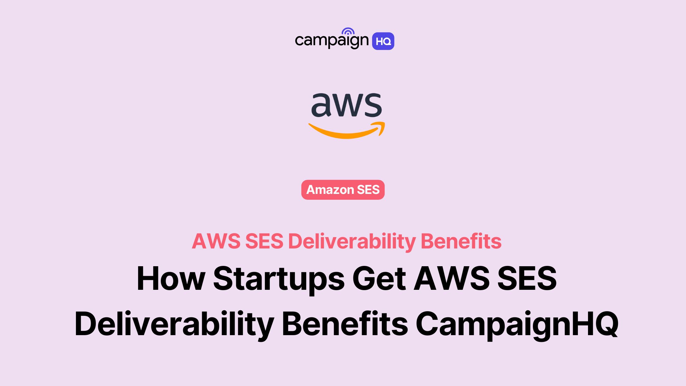 How Startups Get AWS SES Deliverability Benefits CampaignHQ